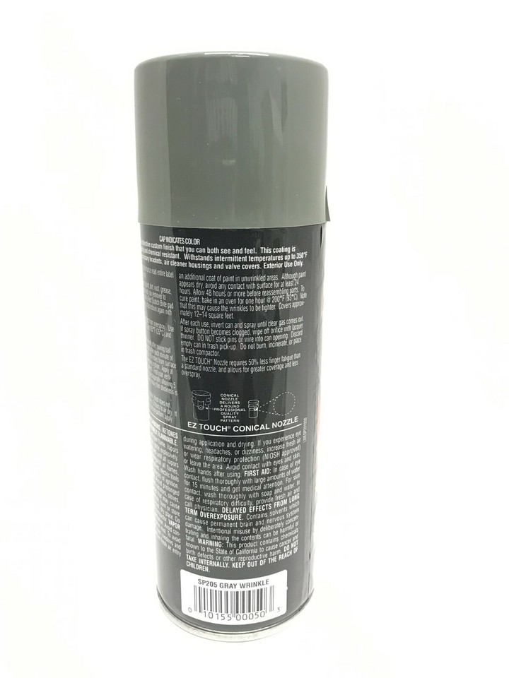 VHT SP205 Wrinkle Plus Gray Wrinkle Texture Spray Paint Auto Car Valve ...