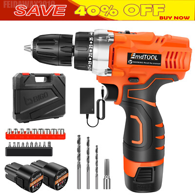 Battery 21V Cordless Drill Combi Driver High Power Electric Screwdriver ...