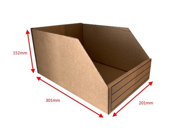 Corrugated Cardboard Shelf Storage Bins Boxes Parts Bin Recyclable -75% ...