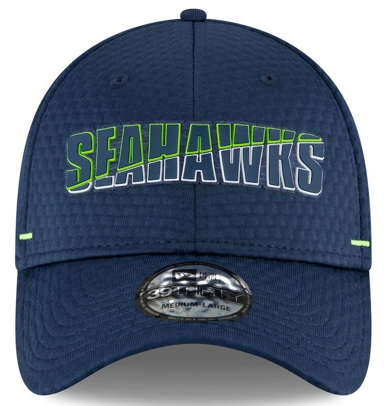 Seattle Seahawks New Era 2020 Blue Training Camp 39Thirty Flex Fit hat ...