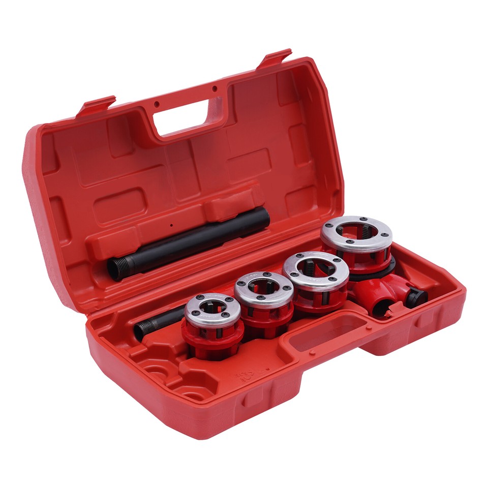 Pipe Threading Kit Pipe Threader 1/2''-1-1/4'' BSPT Plumber Set Die ...