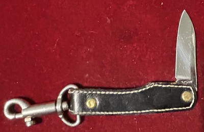 SOG Keychain Small Single Blade with Leather Handle Made in Japan | eBay