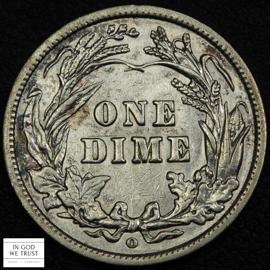 1905 O Micro O Barber Silver Dime 10C (Pretty Toning!) - Cleaned ...