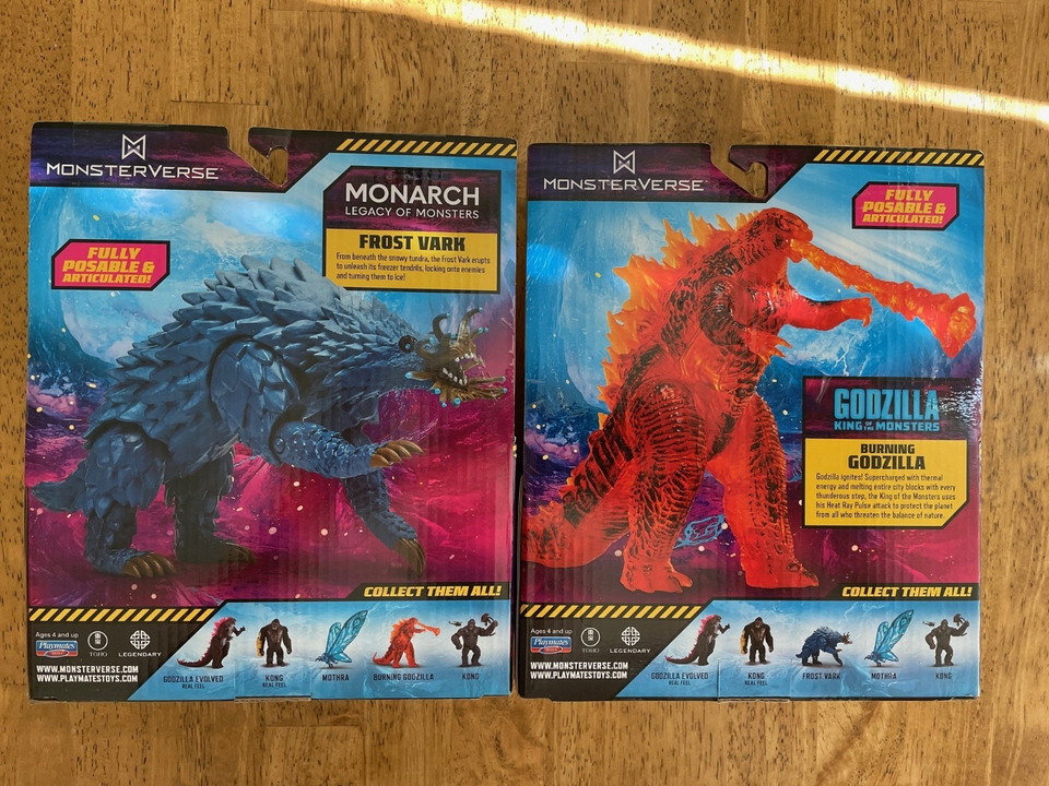MonsterVerse Burning Godzilla AND Frost Vark lot NEW Playmates BOTH ...