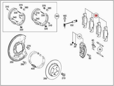 Genuine MERCEDES A197 C197 C218 S212 W212 X218 Ts disk brake pad ...