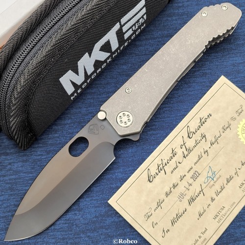 Medford 187 DP Deployment Line PVD D2 Drop Point Blade Tumbled Titanium ...