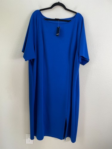 NEW Torrid Womens Plus 5X Blue Elbow Sleeve Slit Bodycon Midi Dress | eBay