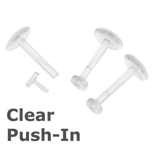 5 PC 16G PUSH IN FLAT TOP LABRET MONROE LIP BIO-FLEX RETAINER PIERCING ...