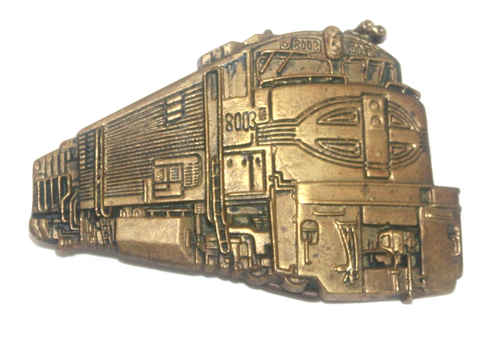 Baron Brass Santa Fe RR ATSF U30 8003 Belt Buckle 1980 | eBay