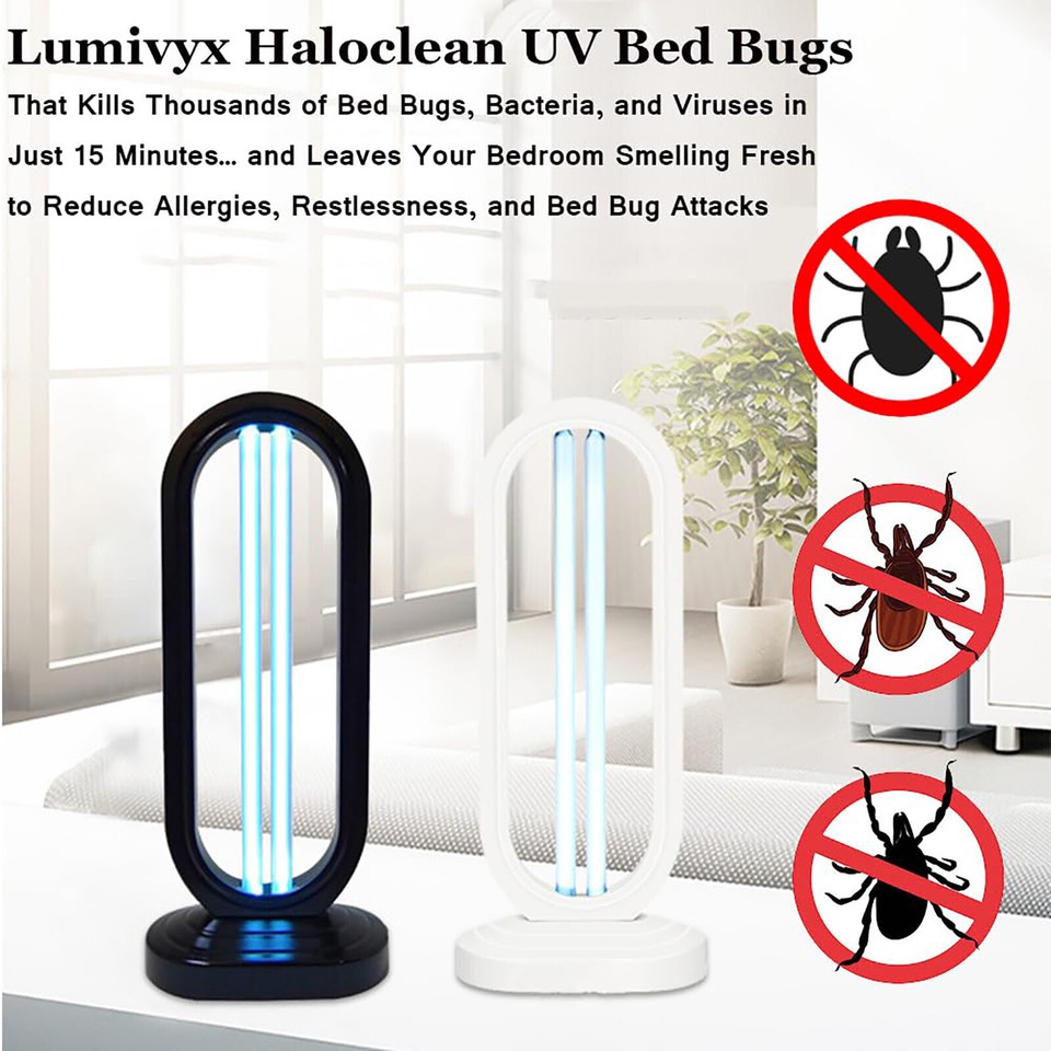 Lumivyx Haloclean UV Bed Bugs 3 Timer Settings Remote Control Lamp ...