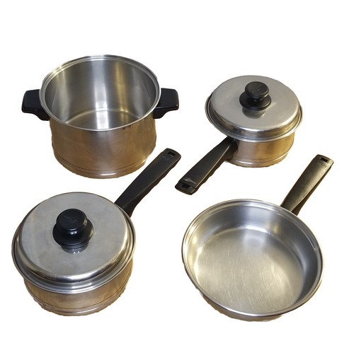 Lifetime Cookware 6 PC Set 3.5 Qt Pot 1.5 Qt Saucepans 1.25 Qt Skillet ...