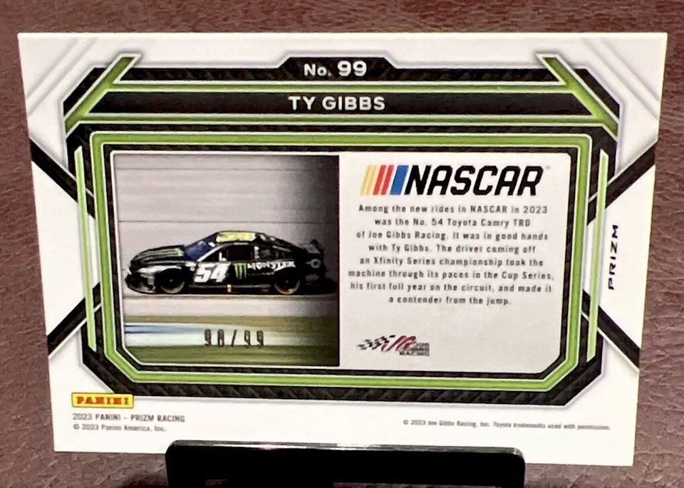 2023 Panini Prizm Racing - TY GIBBS *Rides / Cars Blue Scope Prizm ...