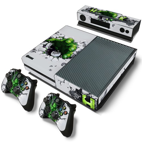 Xbox One Console Skin Decal Sticker Hulk Comics + 2 Controller Custom ...
