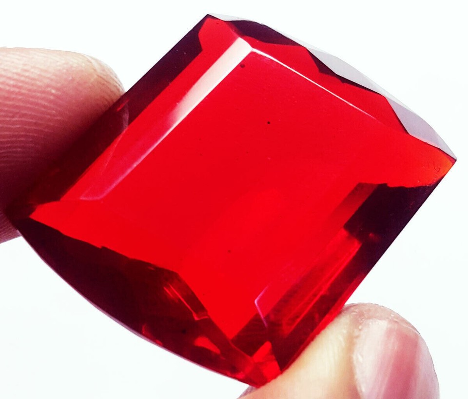 63.90 Ct Brazilian Red Topaz Fancy Cut Certified Loose Gemstone With ...