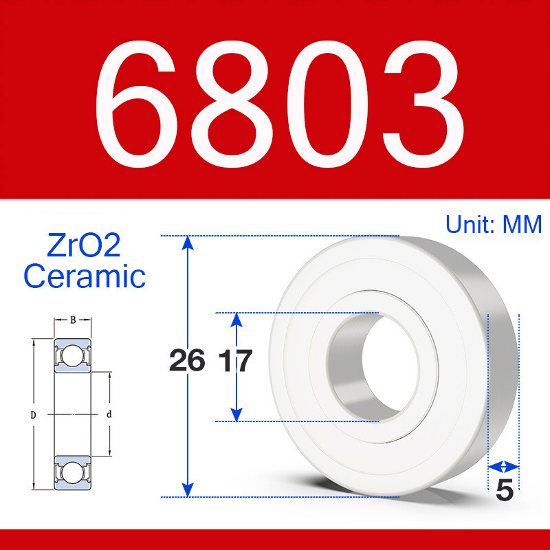 ZrO2 Ceramic Deep Groove Ball Bearing Double Shield 2RS Zirconia Roller ...