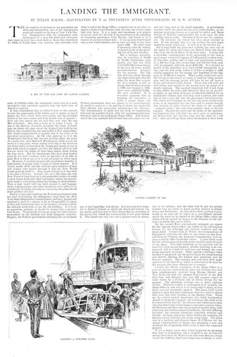 Landing the Immigrant - Immigration - 4 Illustrated pages - 1891 | eBay