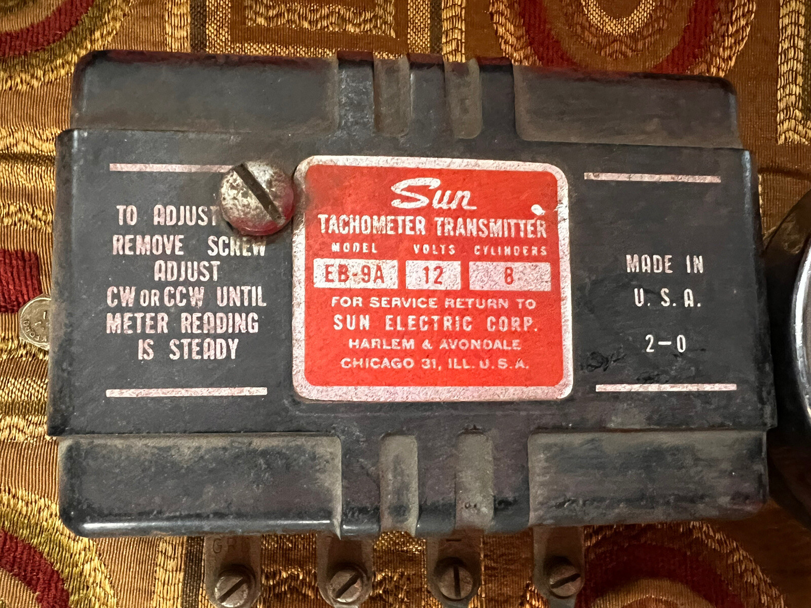 VINTAGE SUN TACHOMETER TRANSMITTER EB9A | eBay