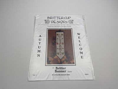 Brittercup designs autumn welcome Cross Stitch Pattern Sampler britter ...