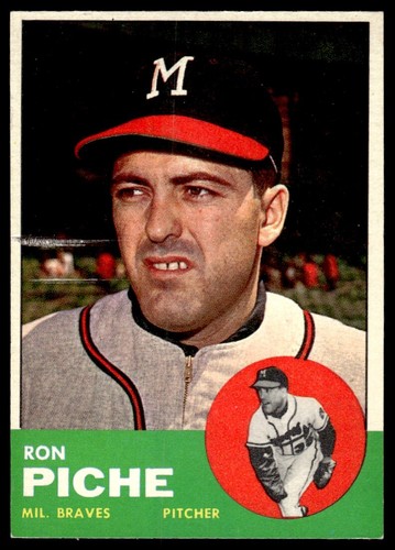 1963 Topps Ron Piche : Milwaukee Braves #179 | eBay