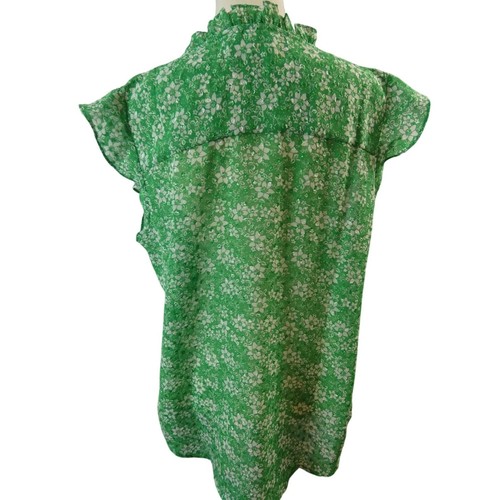 Fun2fun Women's Large Sheer V-Neck Ruffle Collar Floral Polyester | eBay