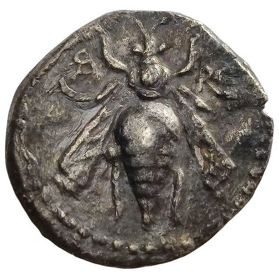 Phoenicia, Arados c. 172-111 BC Silver Greek Drachm Coin Bee Stag 14D ...