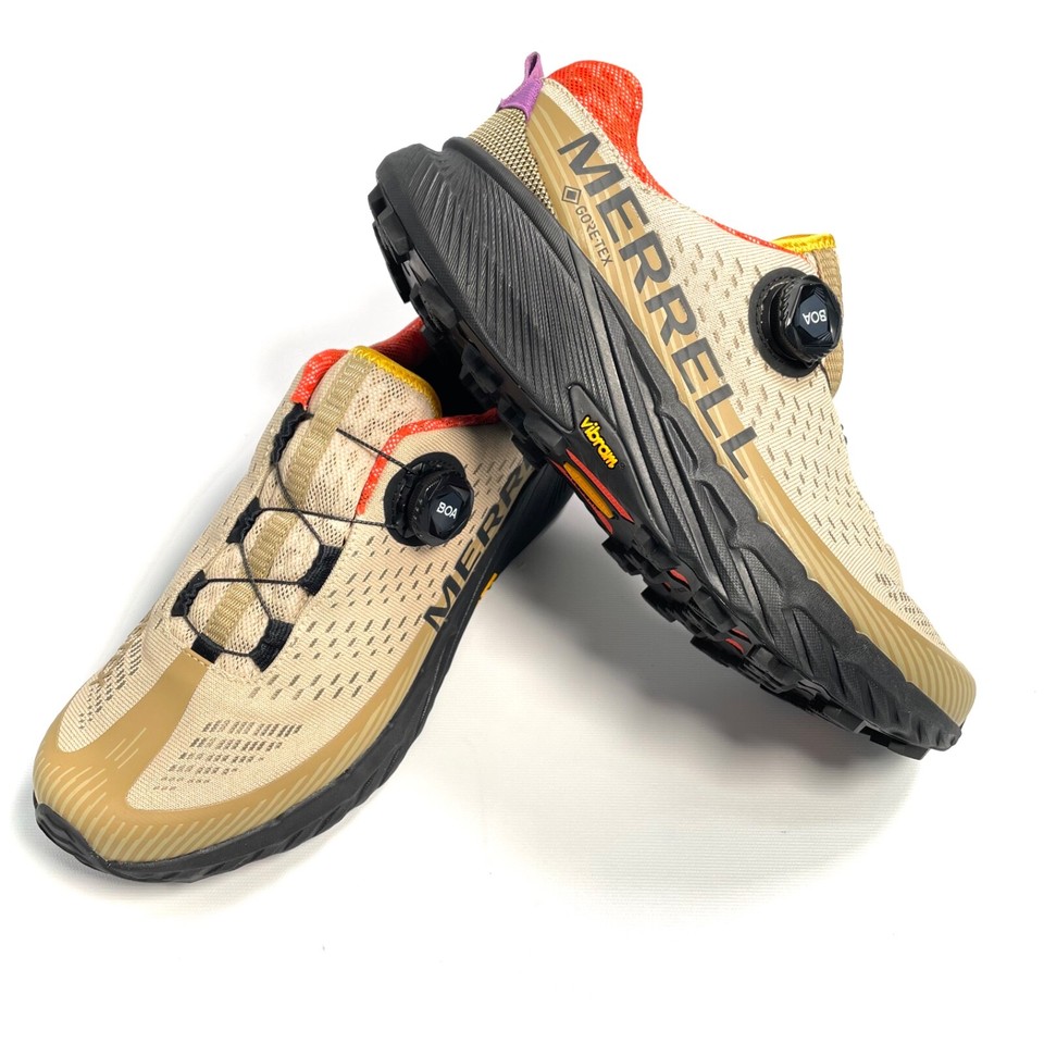 MERRELL Agility Peak 5 BOA GTX Trail Running Shoes Vibram Khaki/Coyote ...