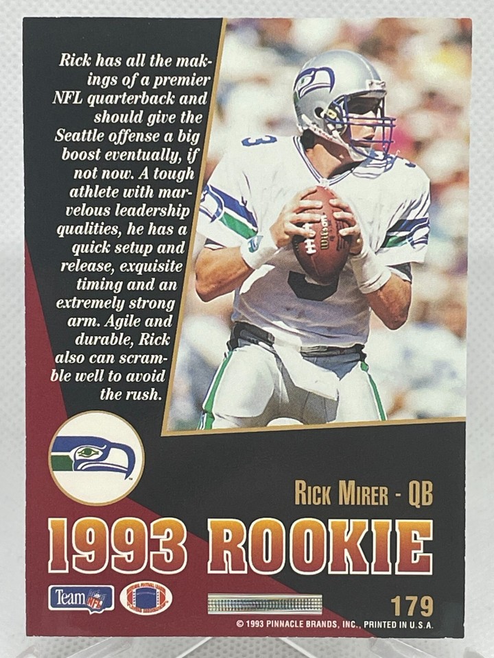 Rick Mirer 1993 Score Select #179 Rookie Card RC | eBay