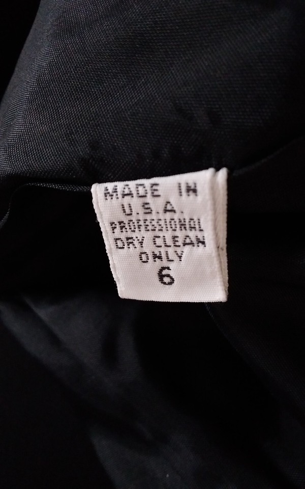 VTG Verdi Milan NY Dress Women’s 6 Black Wool? Lined Button Zip Career ...