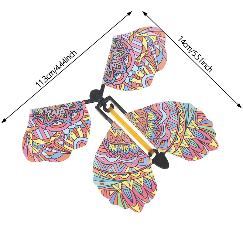 Magic Flying Butterfly Wind Up Toys Rubber Band Powered | eBay