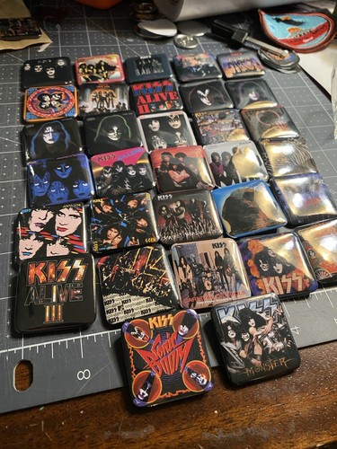 KISS - Pins - Pin Back Buttons Complete Discography Album Covers | eBay