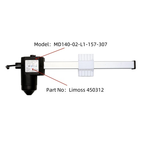 Linear Actuator Motor Limoss 450312 Model MD140-02-L1-157-307 for Power ...