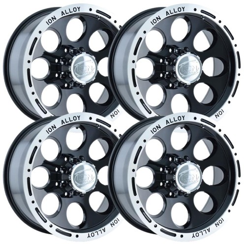 (Set-4) Ion 174 16x8 8x170 -5mm Black Machined Wheels Rims 16 Inch | eBay