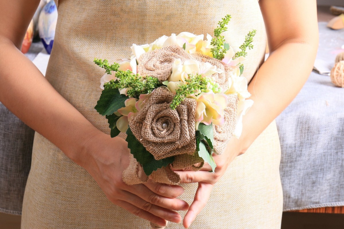 Lace And Burlap Flowers 12 Handmade Burlap Flowers With Lace Craft