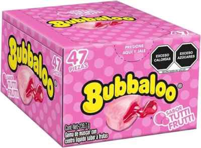 Bubbaloo Tutti Frutti Flavor 47 Pieces gum Mexican Candy Chicle New box ...