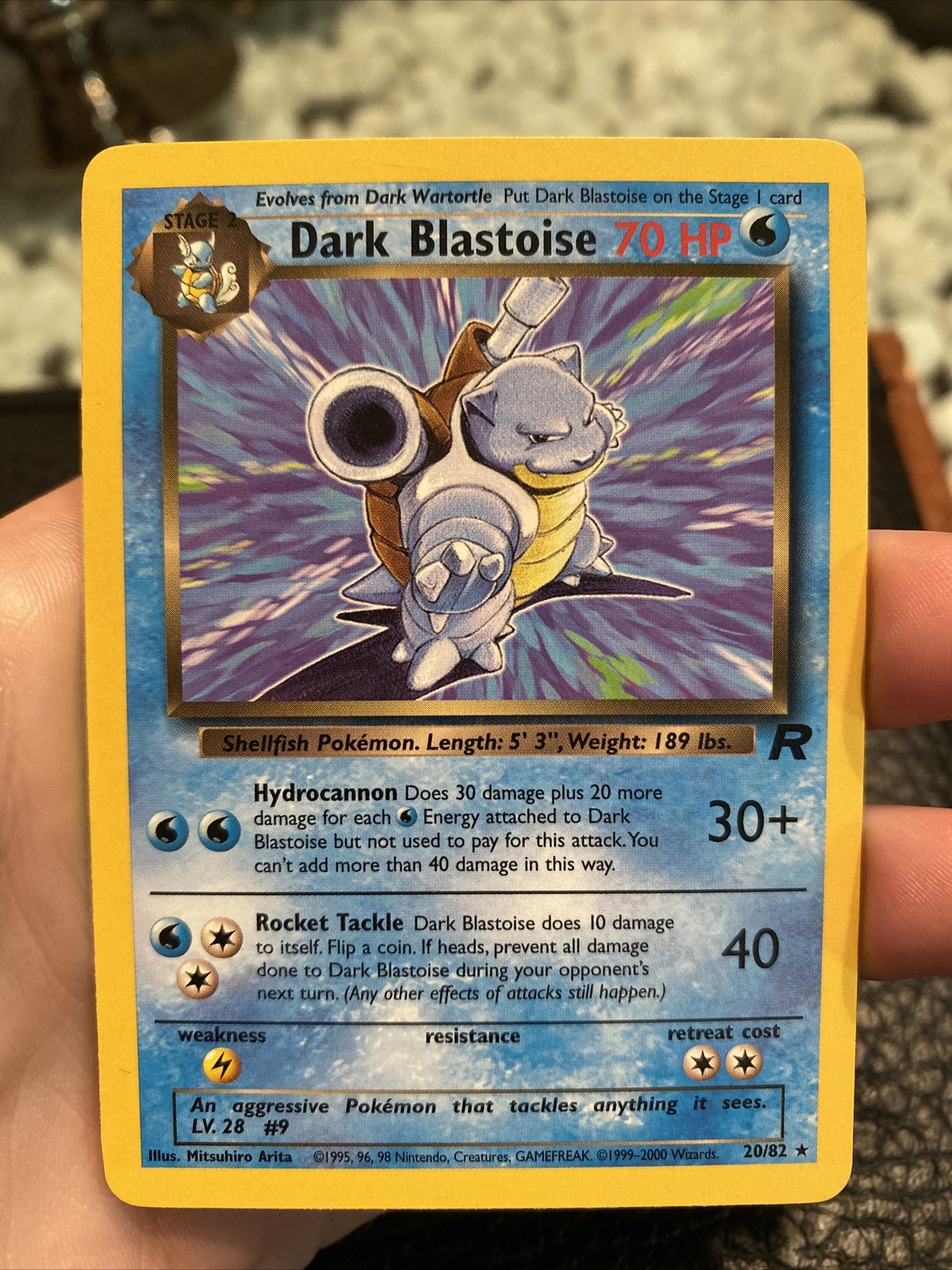 Dark Blastoise Pokemon Card