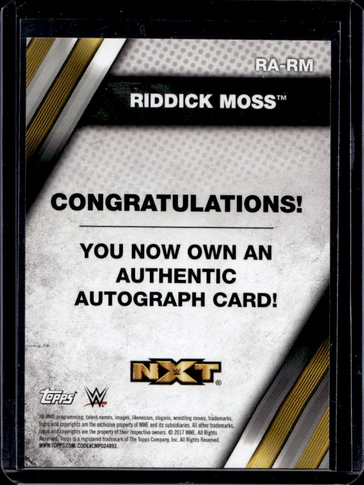 2017 Topps WWE NXT Riddick Moss Auto #RA-RM | eBay