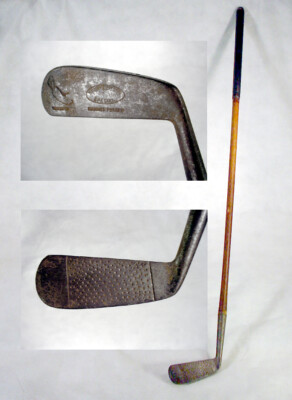 Antique WRIGHT & DITSON Golf Club HICKORY Wood SHAFT Putting Cleek 8 ...