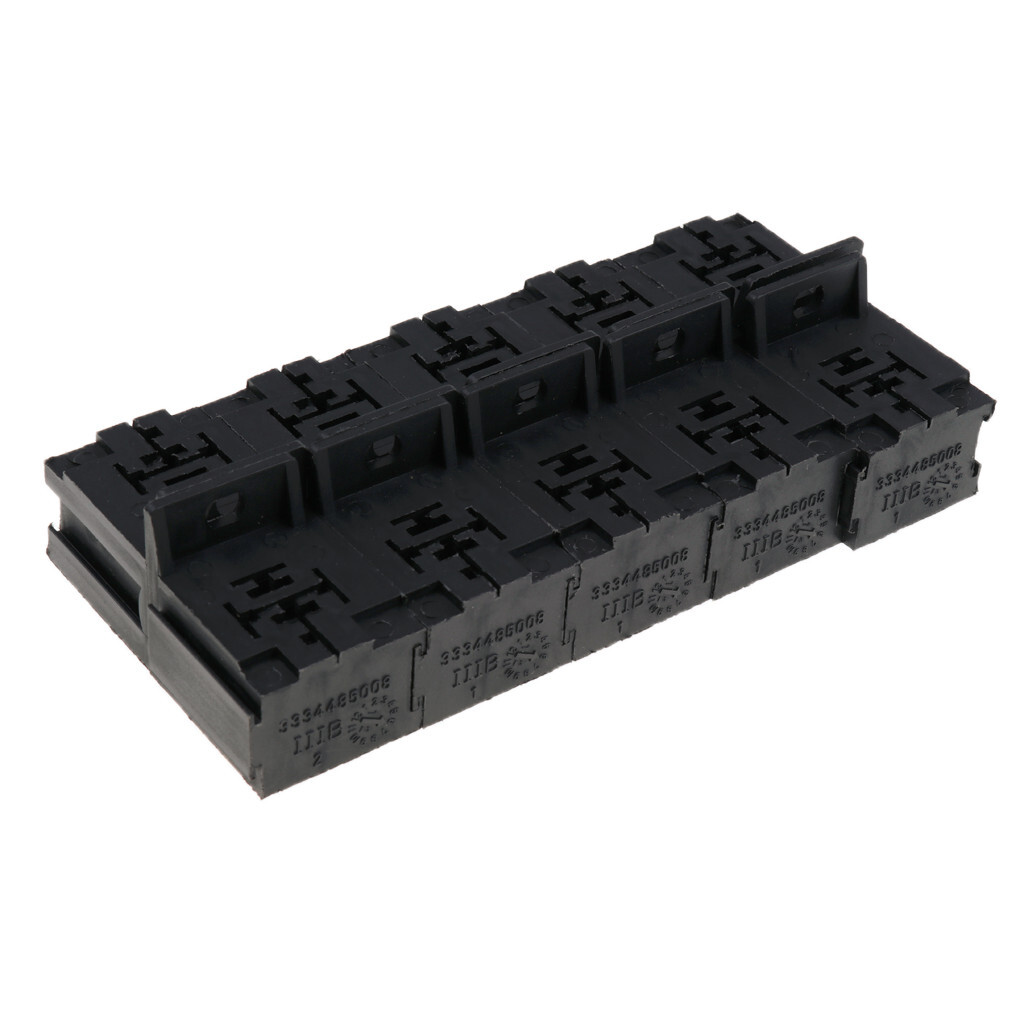 10 Sets 30A-80A Car Truck Fuse Relay Socket Holder Box 5-Pin Connector ...