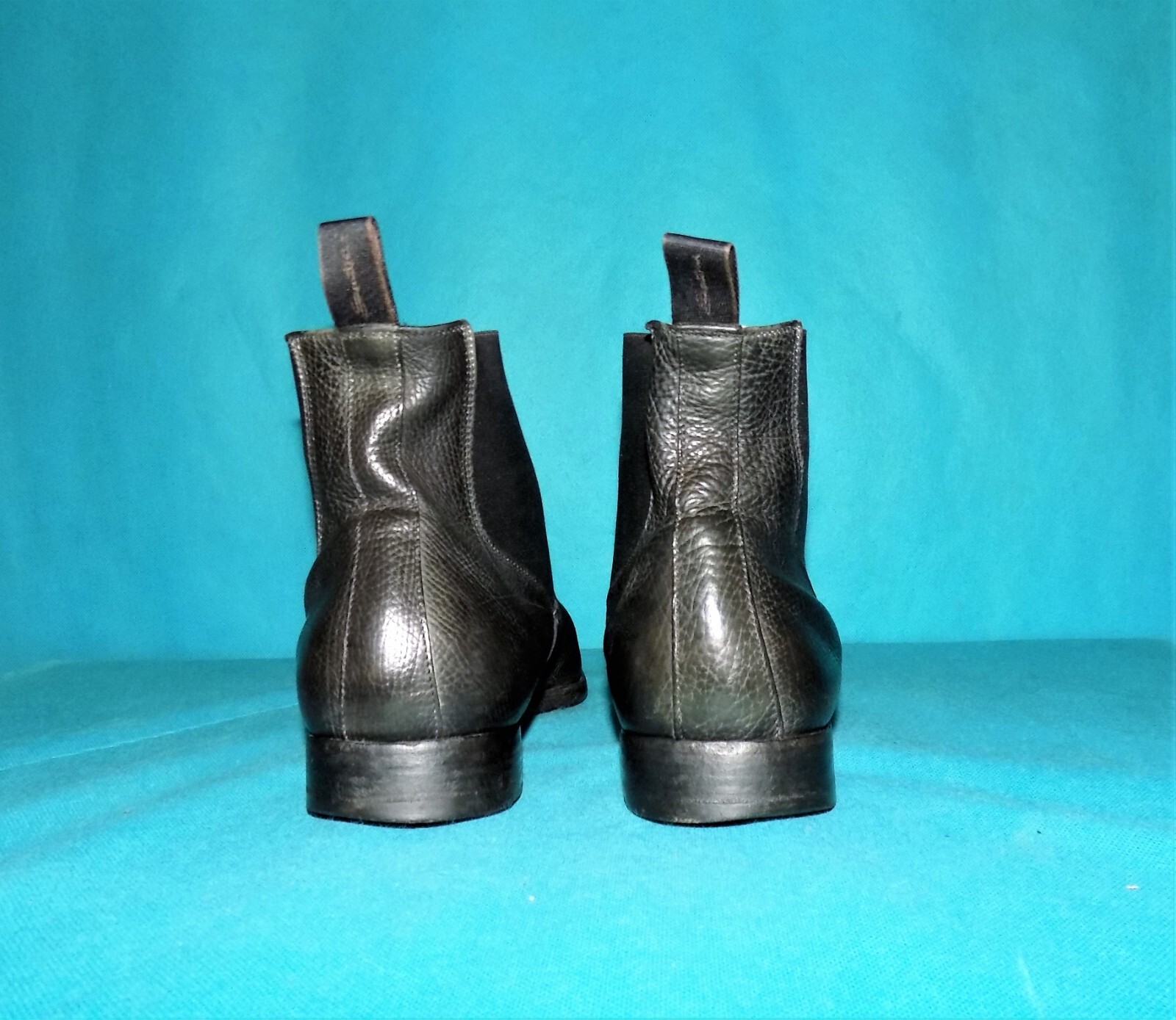 Boots Black Santoni Shasby Chic all Leather Size 8 UK Or | eBay