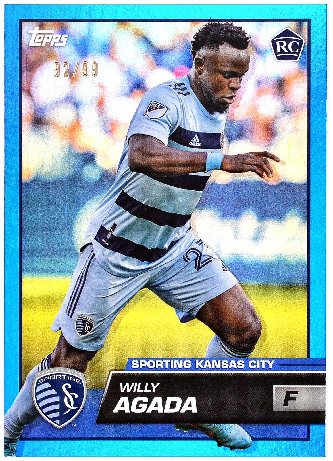 WILLY AGADA - 2023 Topps MLS Blue Foil RC #182 Sporting KC #/99 | eBay