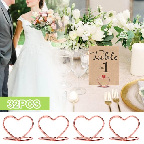 Card Display Holder Desktop 32pcs Heart Shape Metal Set | eBay