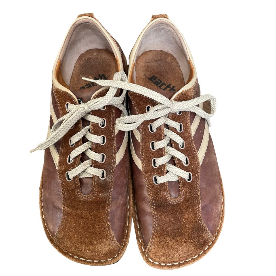 Kalso Earth Dreamer Brown Beige Leather Lace Up Comfort Sneaker Shoes ...