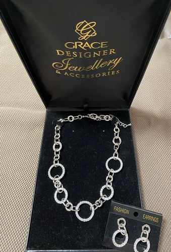 Grace Designer Jewellery ‘Stephanie & Mia’ Rhodium Set - Swarovski Crystals | eBay Australia