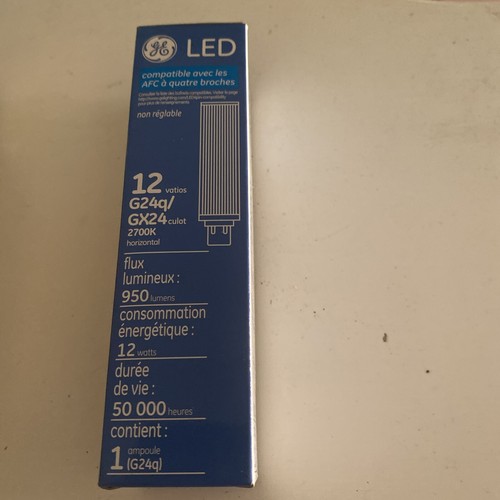 GE Plug-in Led 12W G24Q/GX24 LED12G24Q H8404 Pin Base 4K 1000 Lumens | eBay