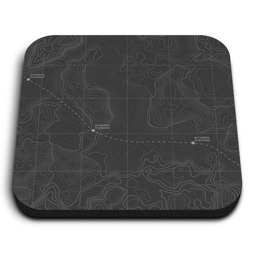 Square MDF Magnets - BW - Sea Depth Topographic Map Ocean #43502 | eBay