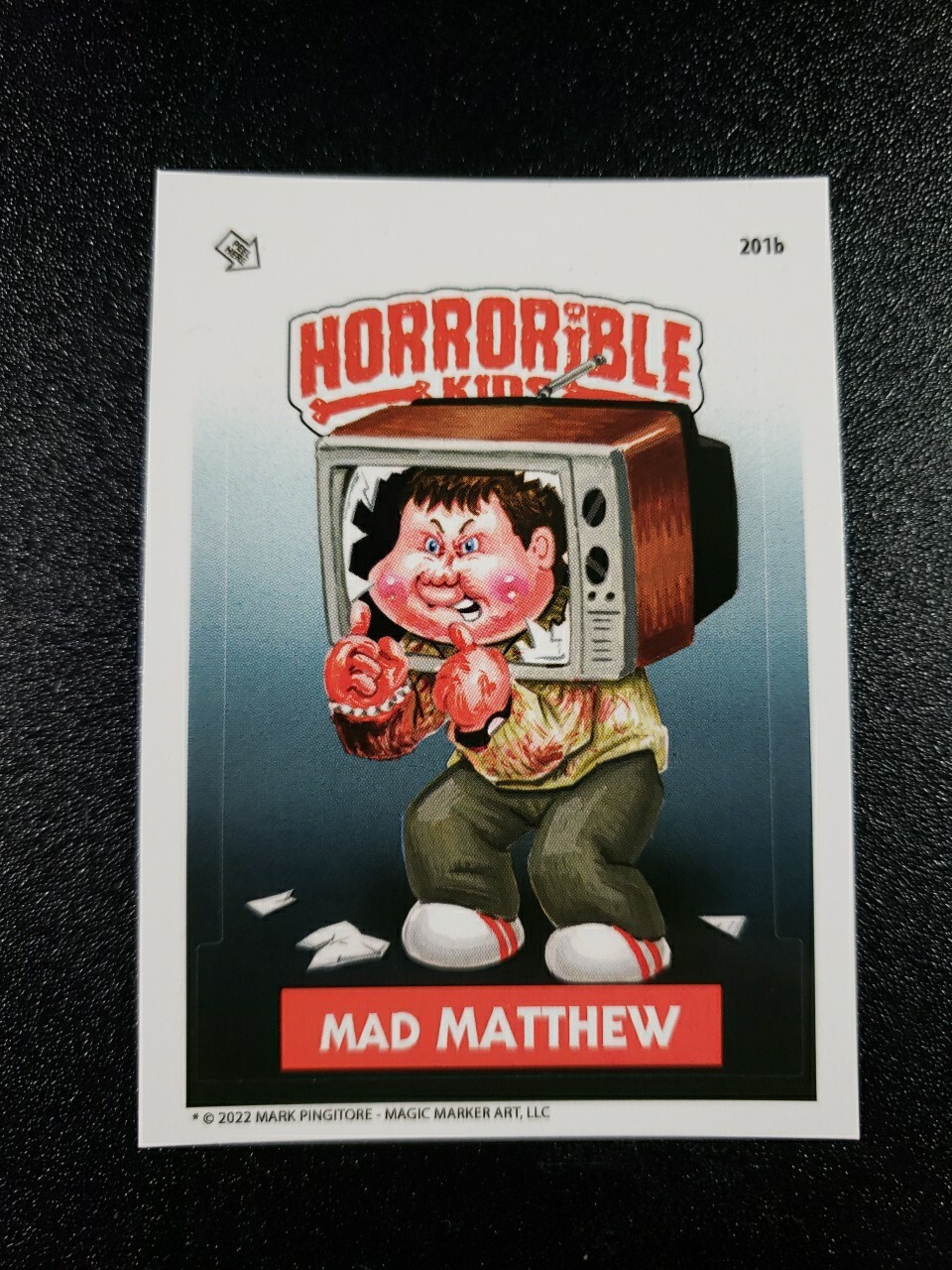 Scream Wes Craven Matthew Lillard Horrorible Kids Card Garbage Pail ...