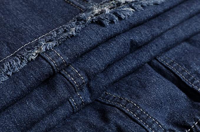 Women's Retro Elastic High Waist Frayed A-Line Maxi Denim Skirt with ...