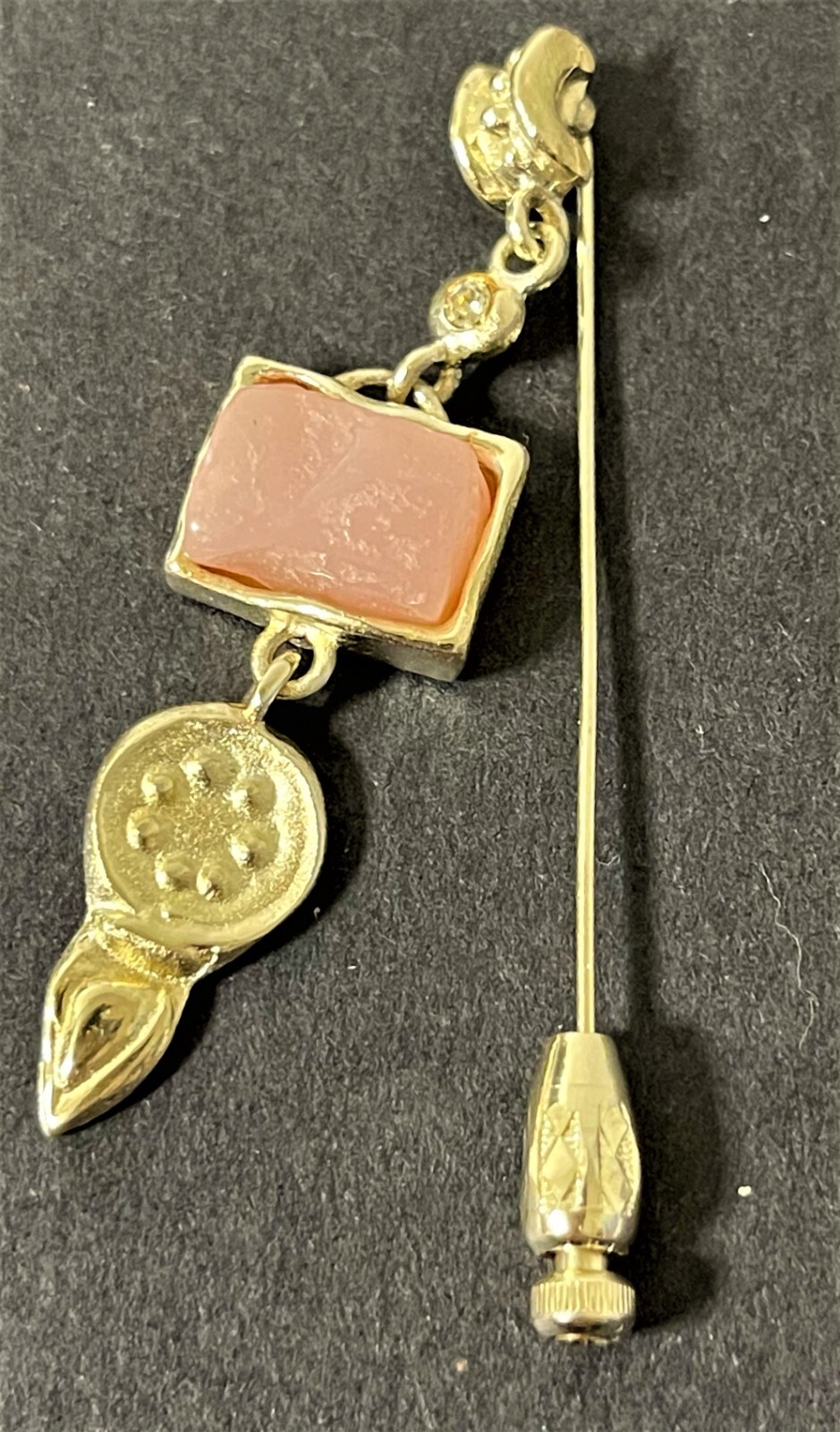 Original Givenchy (France) Pink Quartz Pin/Brooch - Gem