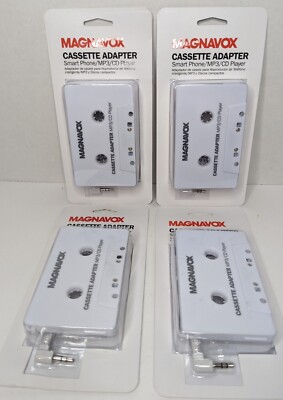 Lot of 4 New Magnavox Cassette Adapter Smart Phone/MP3/CD to 3.5mm ...