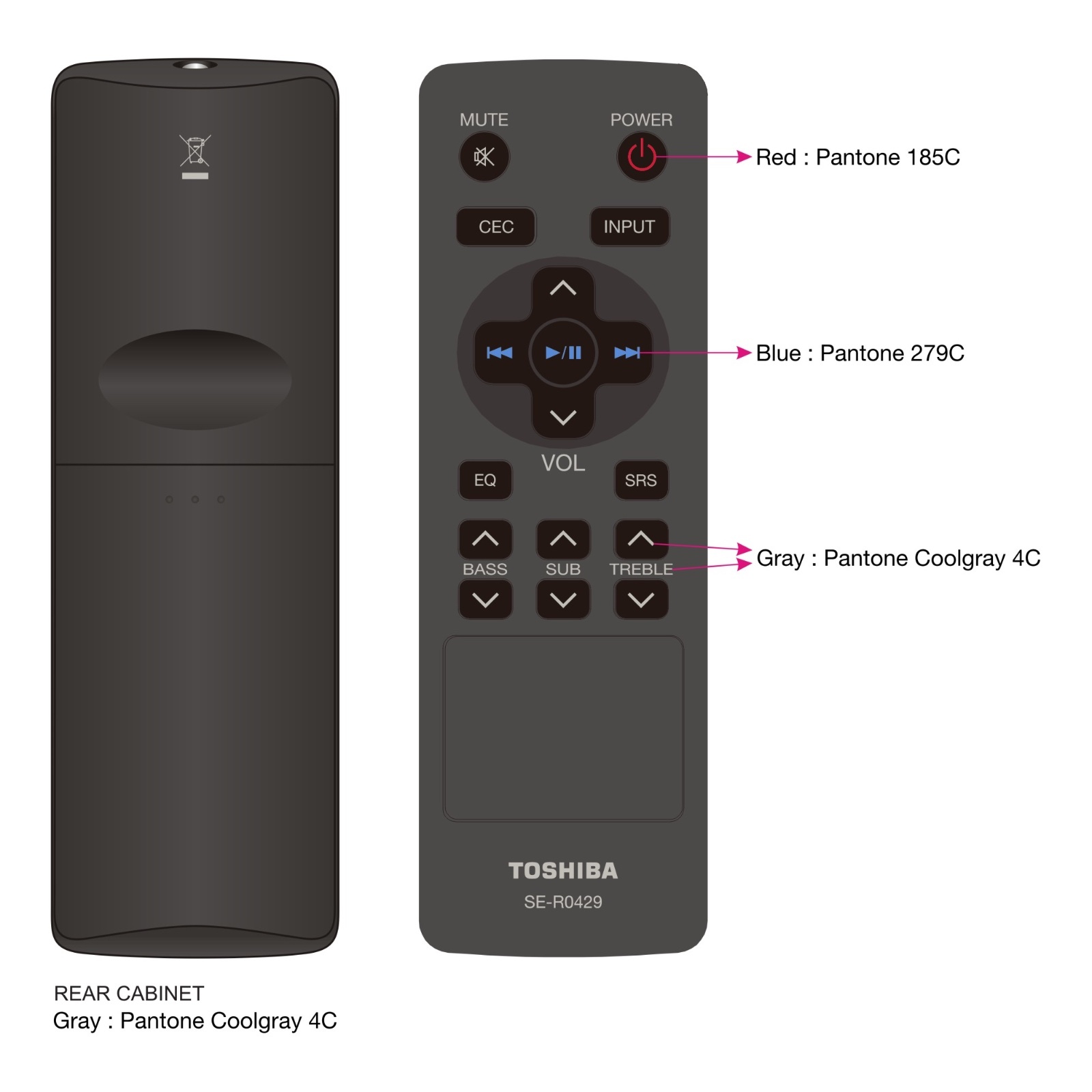 Toshiba sound Bar Remote SE-R0429 for Toshiba SBX4250 SBX4250KN SBX5065 ...